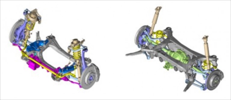 G90 Front and Rear Suspension Layout w/Genesis Adaptive Control ...