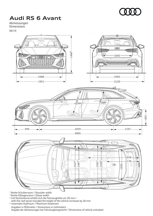 2020 Audi RS6 Avant Sketch, Technical Infograph - Paul Tan's Automotive ...