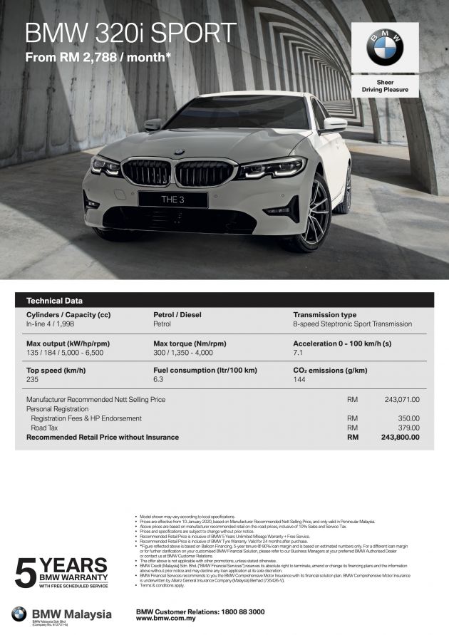 G20 BMW 320i Sport launched in Malaysia - RM244k - paultan.org
