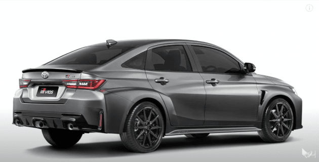 2023 Toyota Vios GR rendered with more aggressive styling, wider rear ...