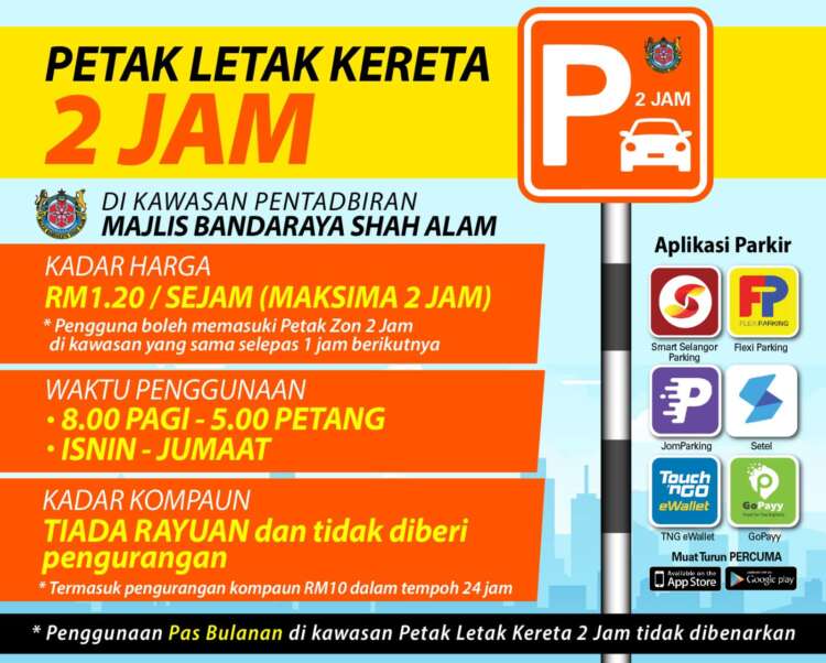 MBSA 2-hour parking system starts on July 1 - 8am to 5pm weekdays, RM1 ...