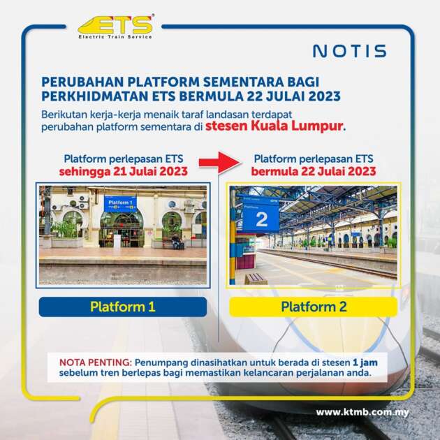 New KTM ETS train platforms and gates at KL Sentral and Kuala Lumpur ...
