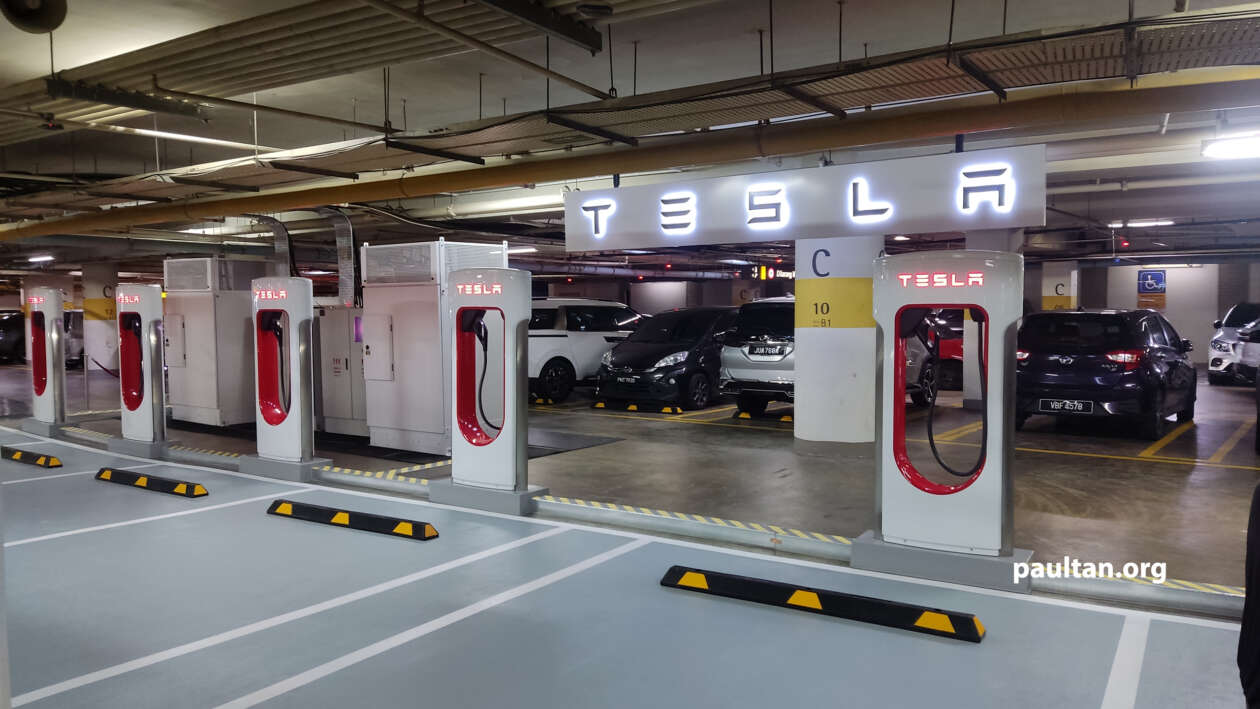 First Tesla Supercharger station in Malaysia located at Pavilion KL ...