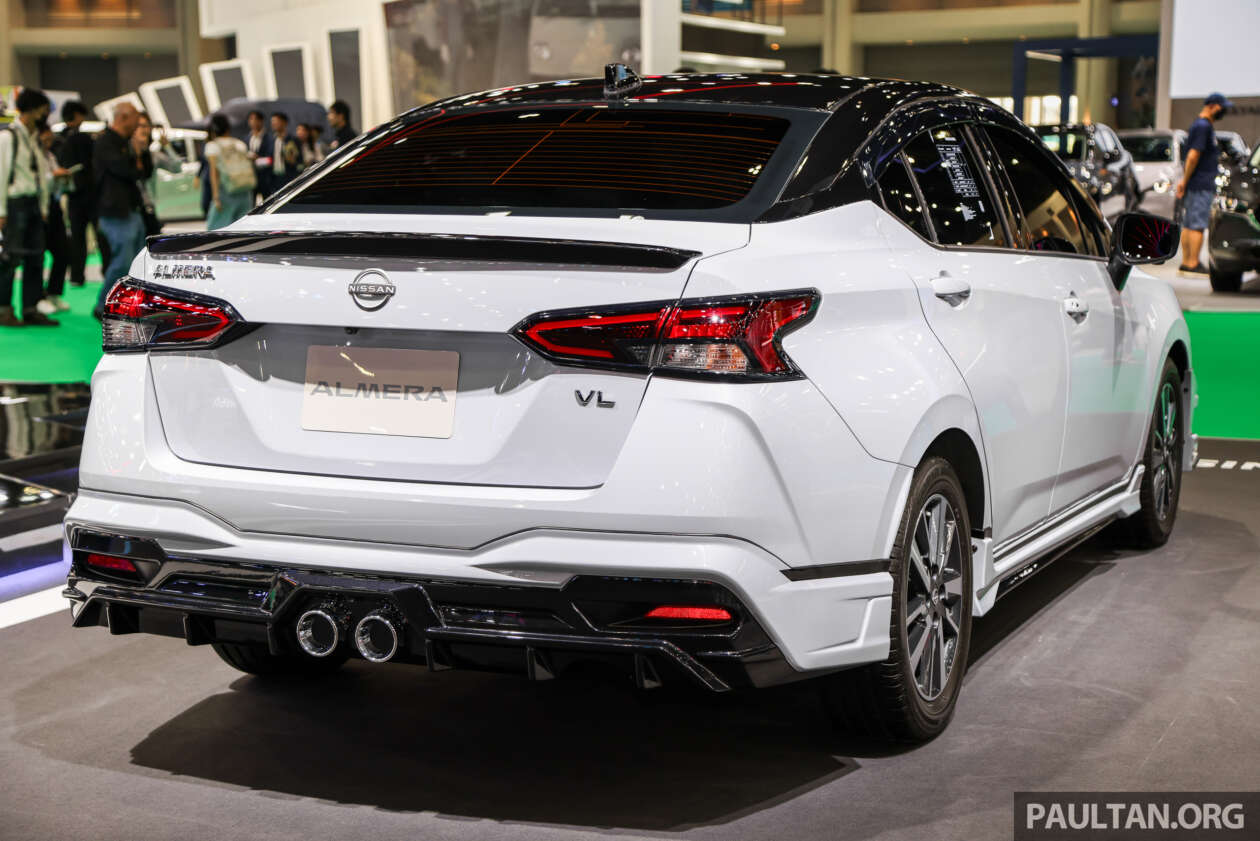 Bangkok 2024: Nissan Almera facelift - B-sedan gets bolder face, blue ...