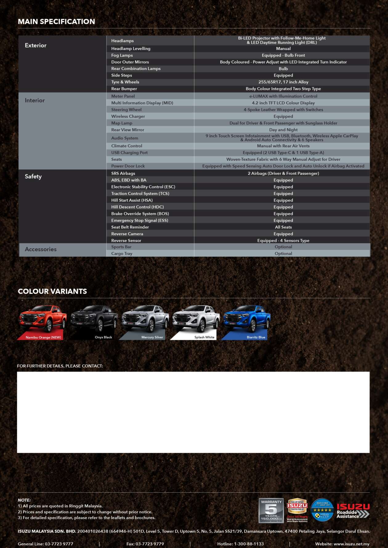 2024 Isuzu D-Max facelift Malaysia Auto Plus spec sheet-2 - Paul Tan's ...