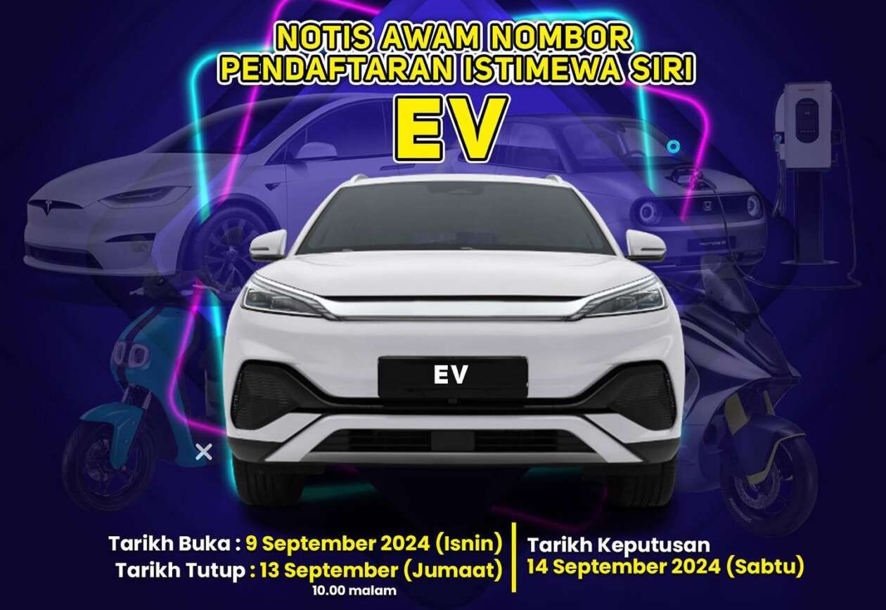 Special 'EV' number plate series now on JPJ eBid - reserved for ...