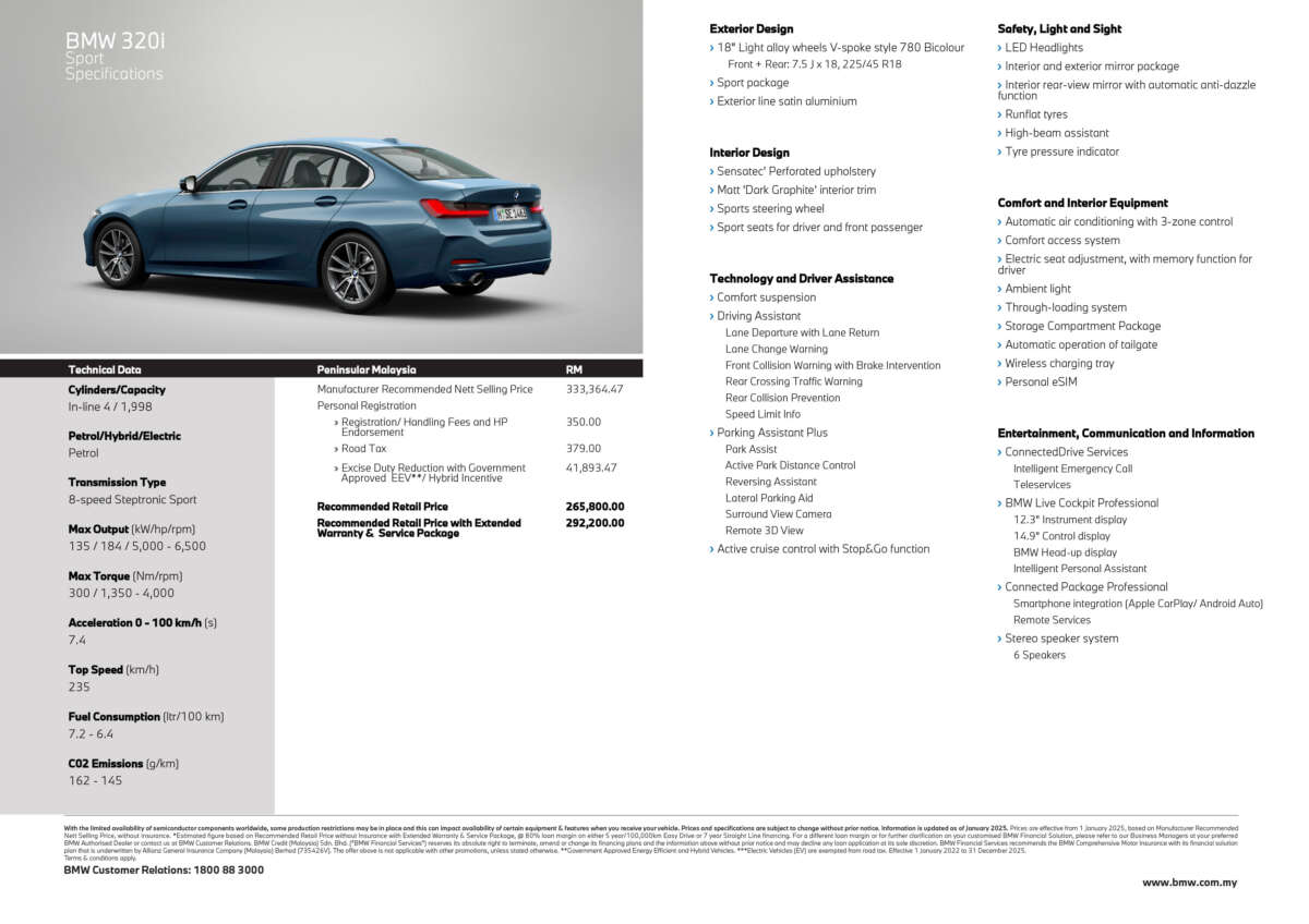 2025 BMW 320i Sport Malaysia spec sheet official-2 - Paul Tan's ...