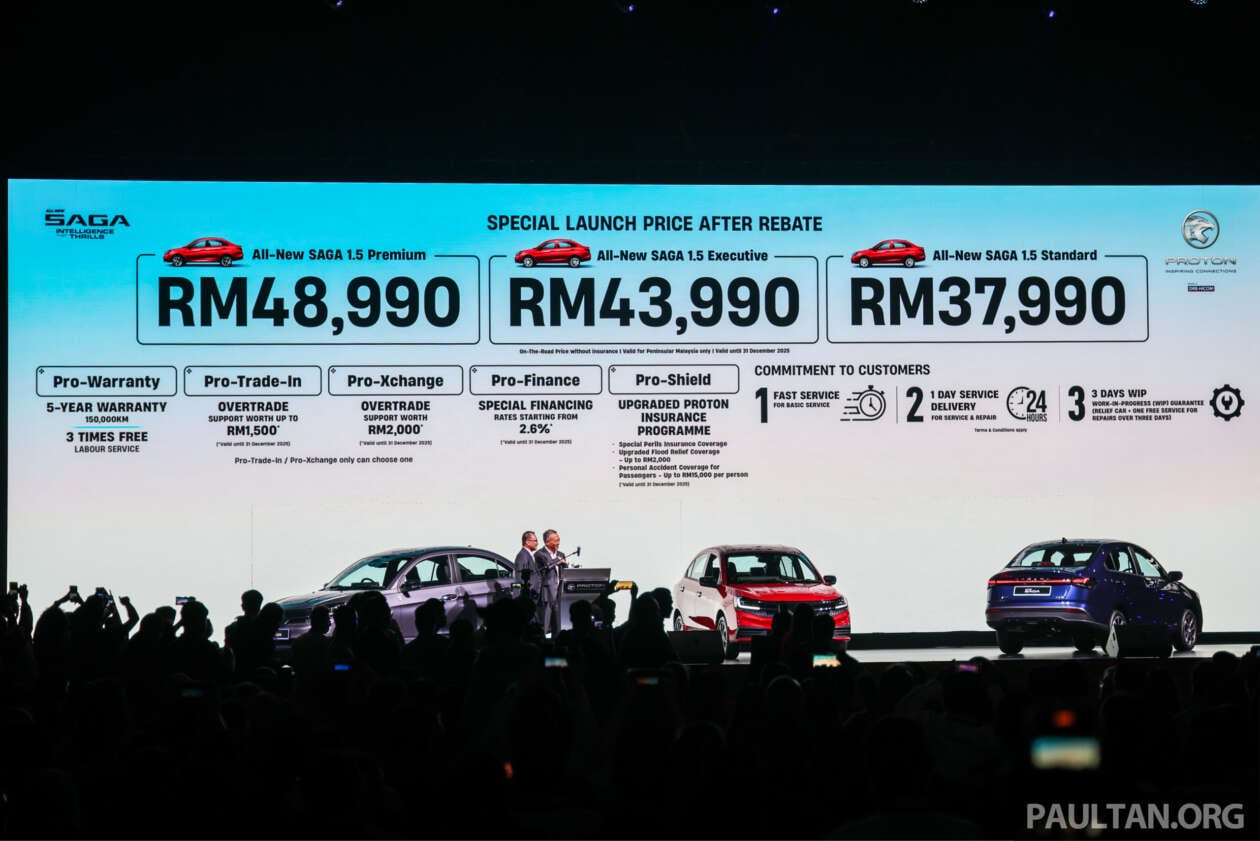 2026 Proton Saga MC3 launched – Standard RM38k, Executive RM44k ...