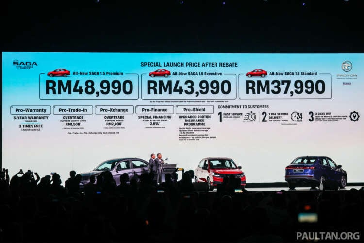 2026 Proton Saga MC3 launched – Standard RM38k, Executive RM44k ...