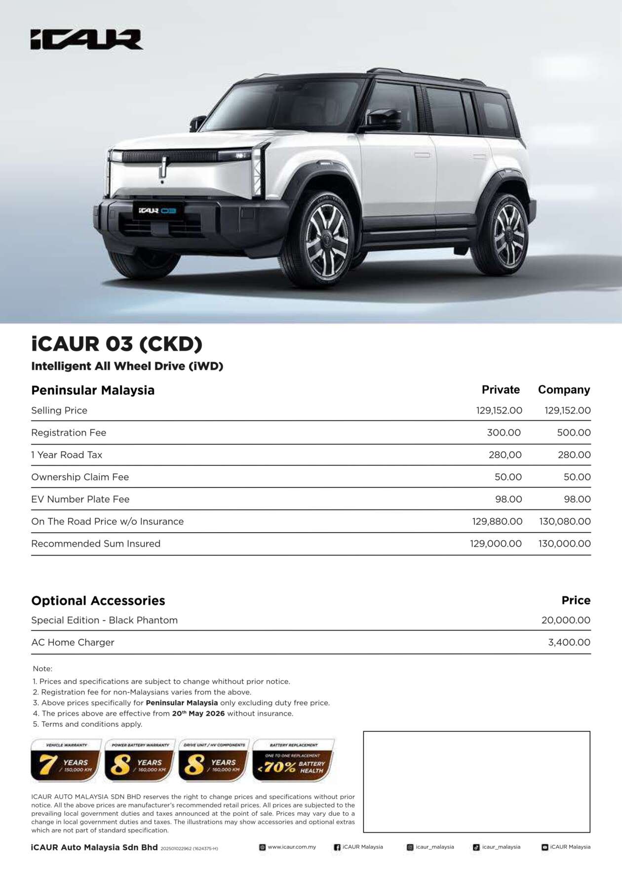 2026 iCaur 03 iWD CKD Malaysia price list-1 - Paul Tan's Automotive News