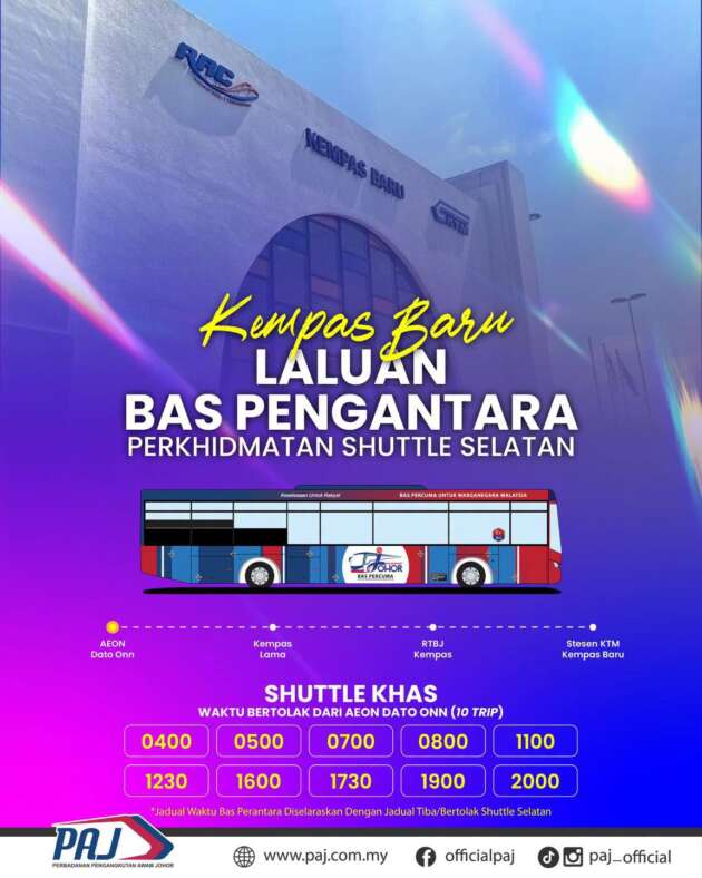 Feeder bus services for Johor's new KTM Shuttle Selatan in Kulai ...