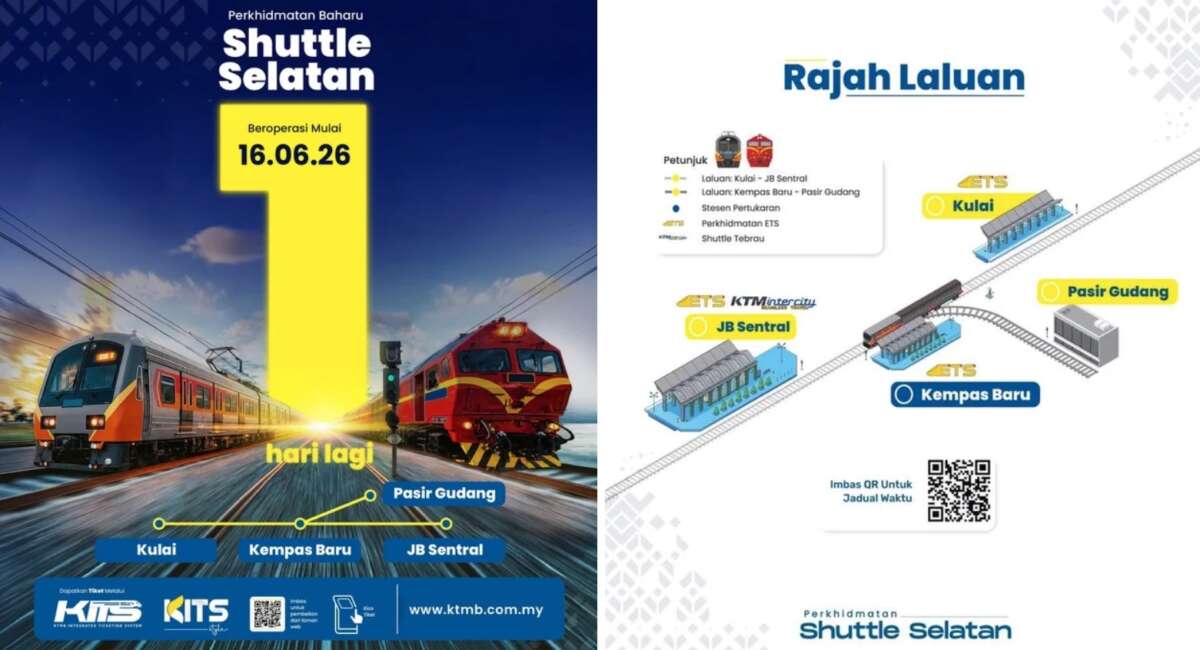 KTM Shuttle Selatan starts operations tomorrow, June 16 - Kulai, Kempas ...